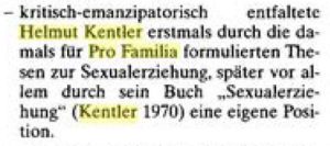Pro Familia, Helmut Kentler, Pädophilie und der Kindesmißbrauch ...