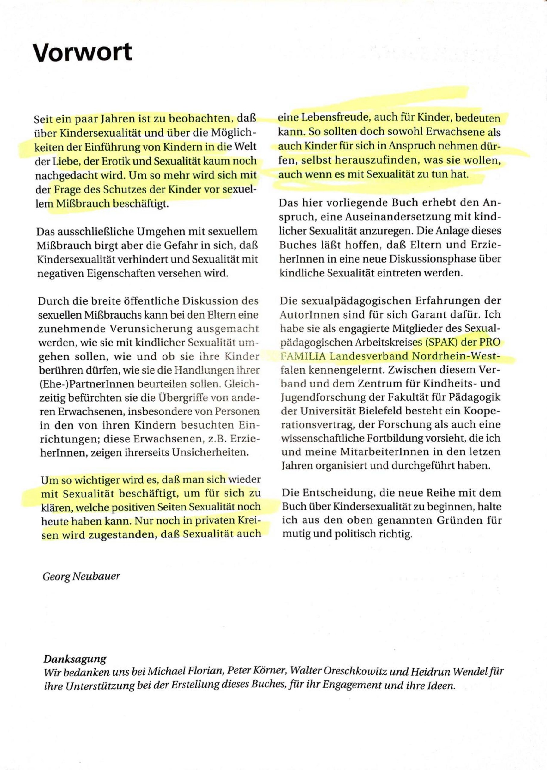 Pro Familia, Helmut Kentler, Pädophilie und der Kindesmißbrauch ...